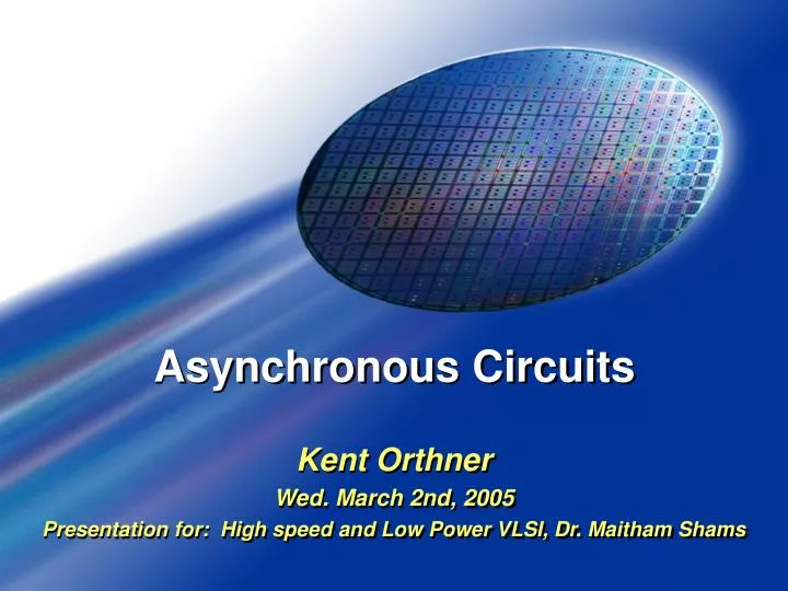 PPT - Asynchronous Circuits PowerPoint Presentation, free download - ID ...