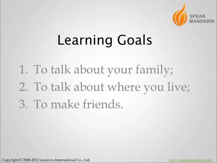 PPT - Learning Goals PowerPoint Presentation, free download - ID:4225877
