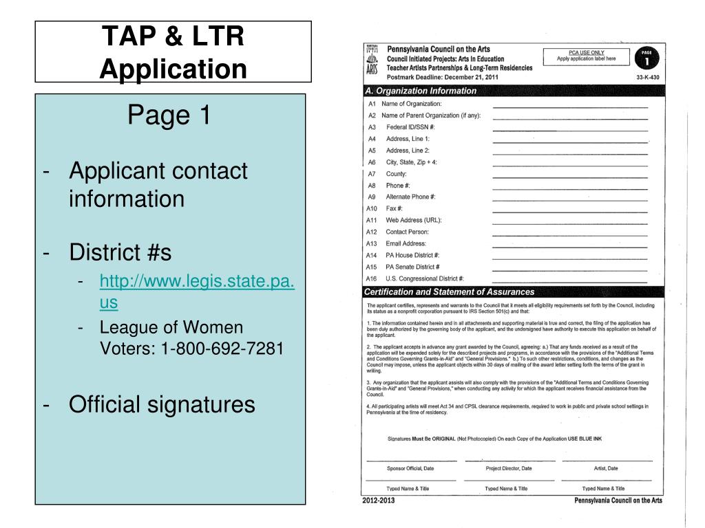 PPT - PCA Arts in Education: Teacher Artist Partnership & Long Term ...