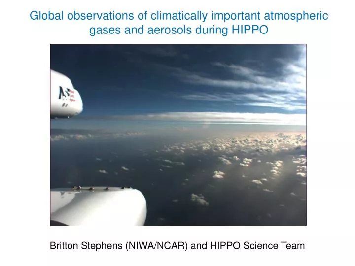 PPT - Global observations of climatically important atmospheric gases ...