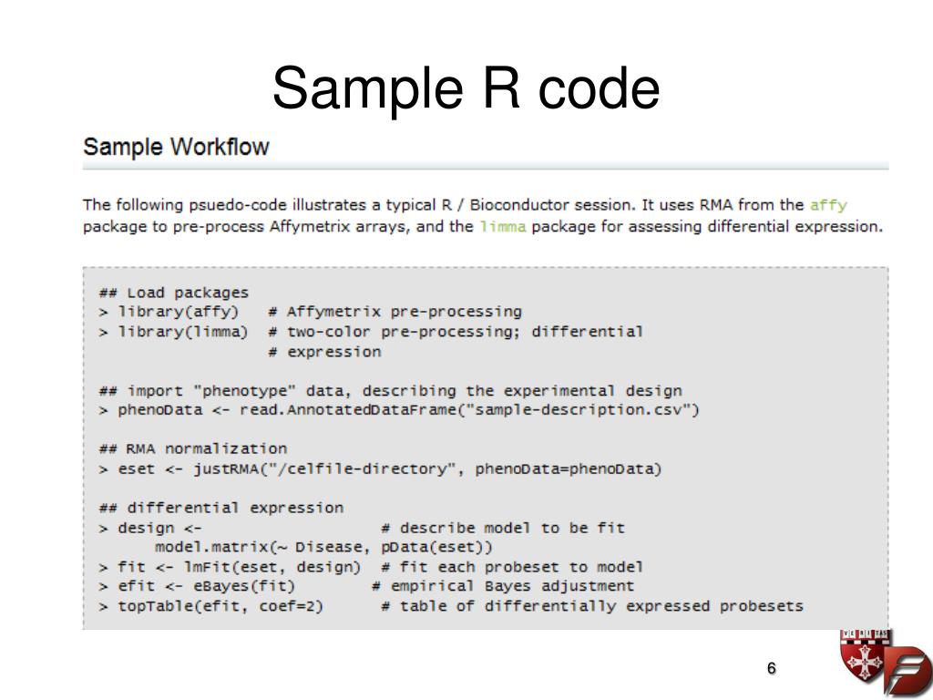 PPT Getting Data Into R Bioconductor PowerPoint Presentation ID