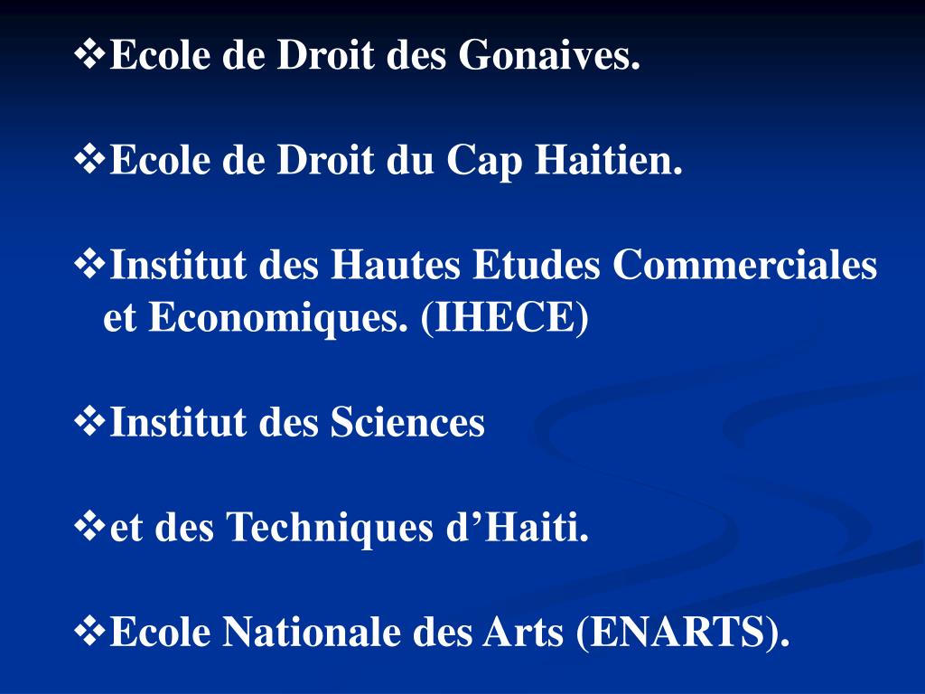 Institut des Hautes Etudes Commerciales et Economiques (IHECE), Ouest