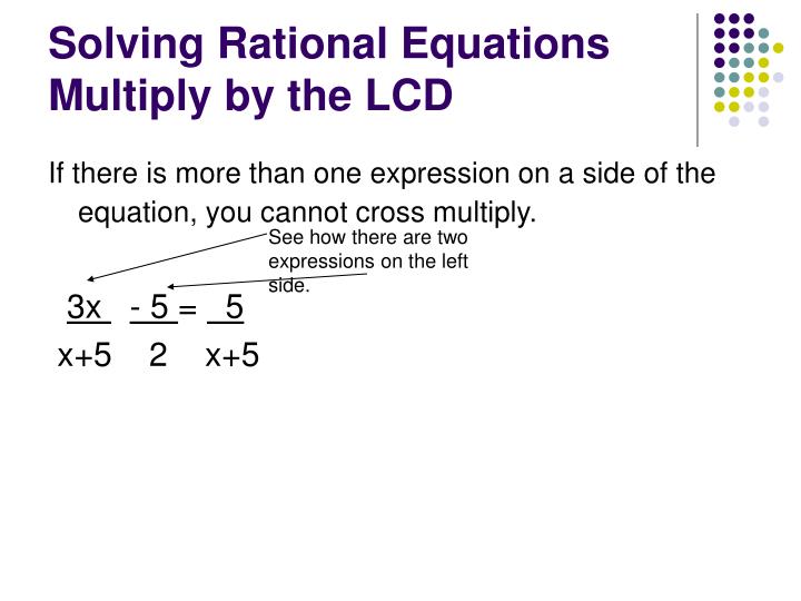 PPT - Solving Rational Equations PowerPoint Presentation - ID:4229200