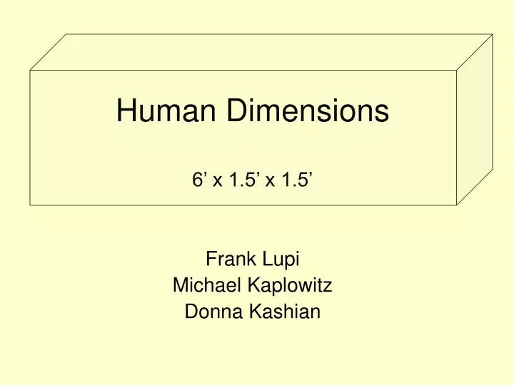 PPT - Human Dimensions PowerPoint Presentation, free download - ID:4229319