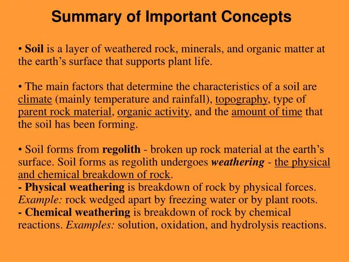 PPT - Summary of Important Concepts PowerPoint Presentation, free ...