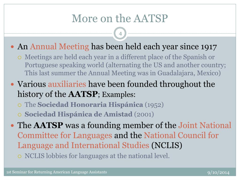 PPT - American Association of Teachers of Spanish and Portuguese ...