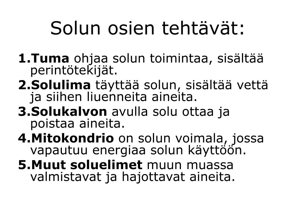 PPT - IHMISEN BIOLOGIA: SOLU PowerPoint Presentation, free download ...