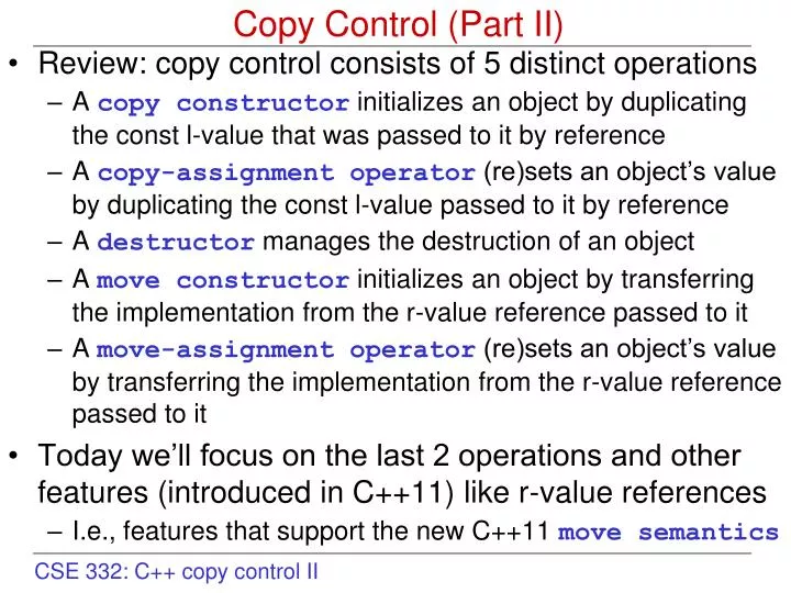 PPT - Copy Control (Part II) PowerPoint Presentation, free download ...
