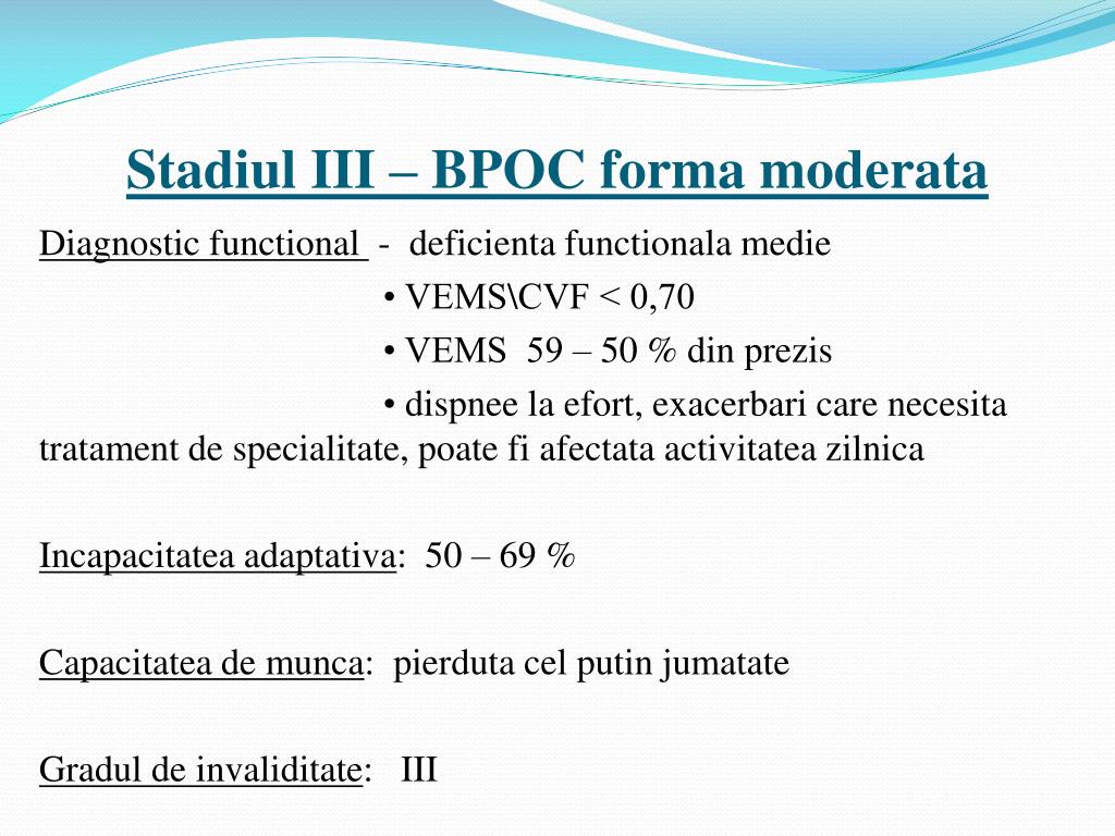PPT - EXPERTIZA CAPACITATII DE MUNCA IN BRONHOPNEUMOPATIA OBSTRUCTIVA ...
