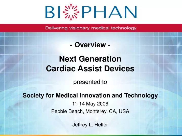 PPT - Next Generation Cardiac Assist Devices PowerPoint Presentation ...