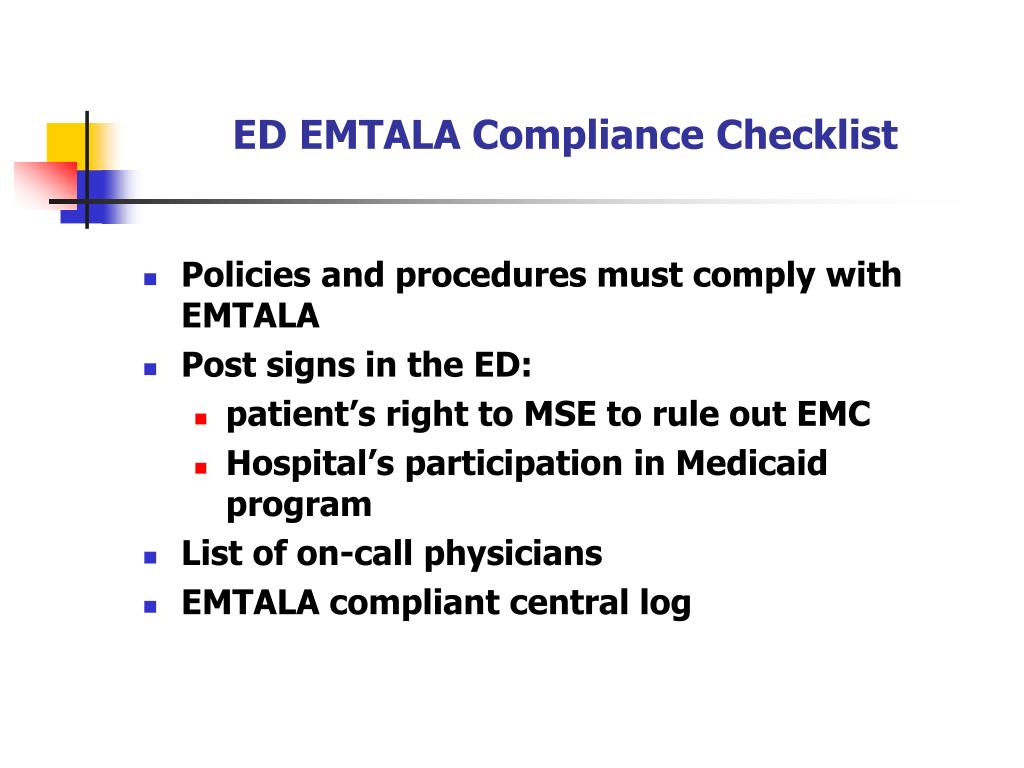 PPT - EMTALA Emergency Medical Treatment and Active Labor Act THE LAW ...
