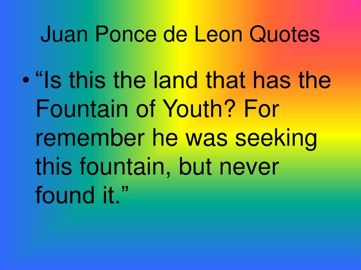 PPT - Juan Ponce de Leon PowerPoint Presentation - ID:4233055