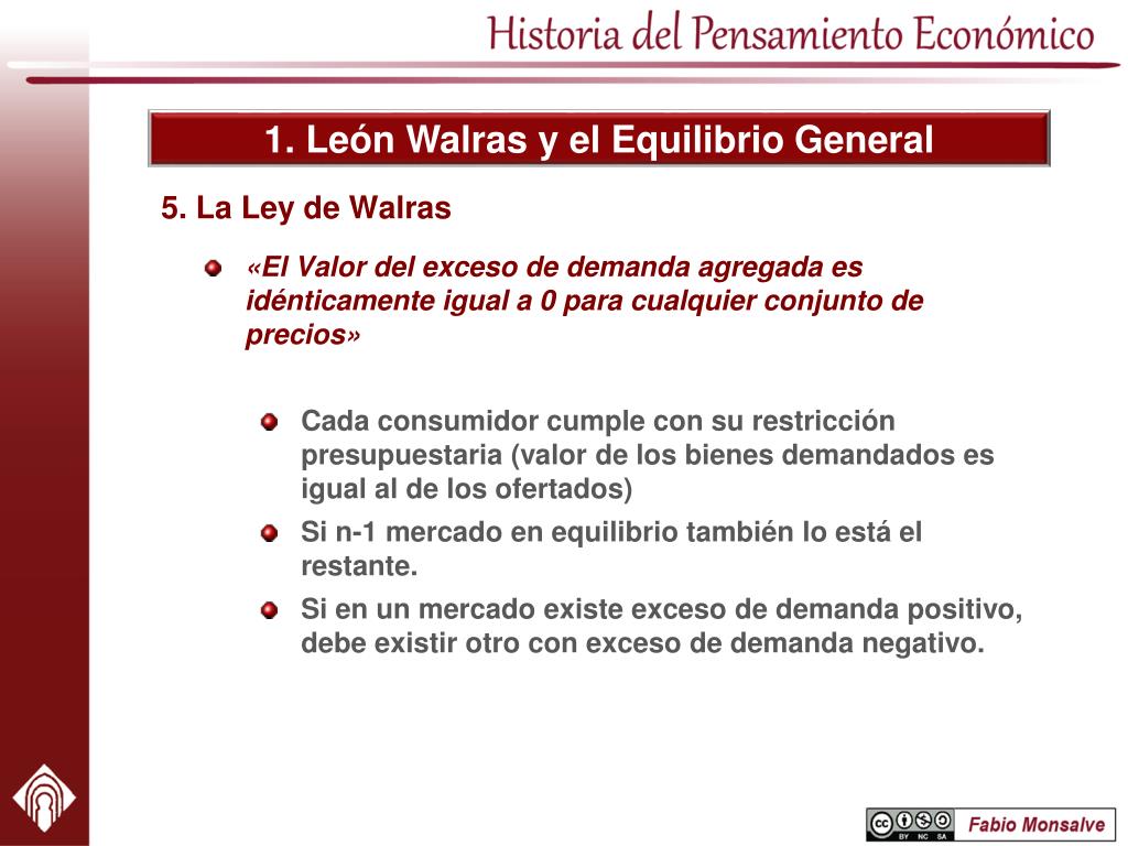 PPT - Léon Walras Wilfredo Pareto y la Economía del Bienestar ...
