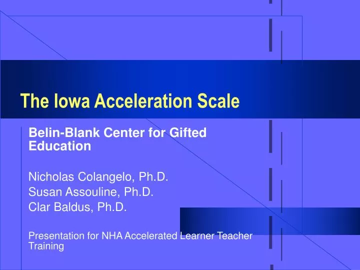 PPT - The Iowa Acceleration Scale PowerPoint Presentation, free ...