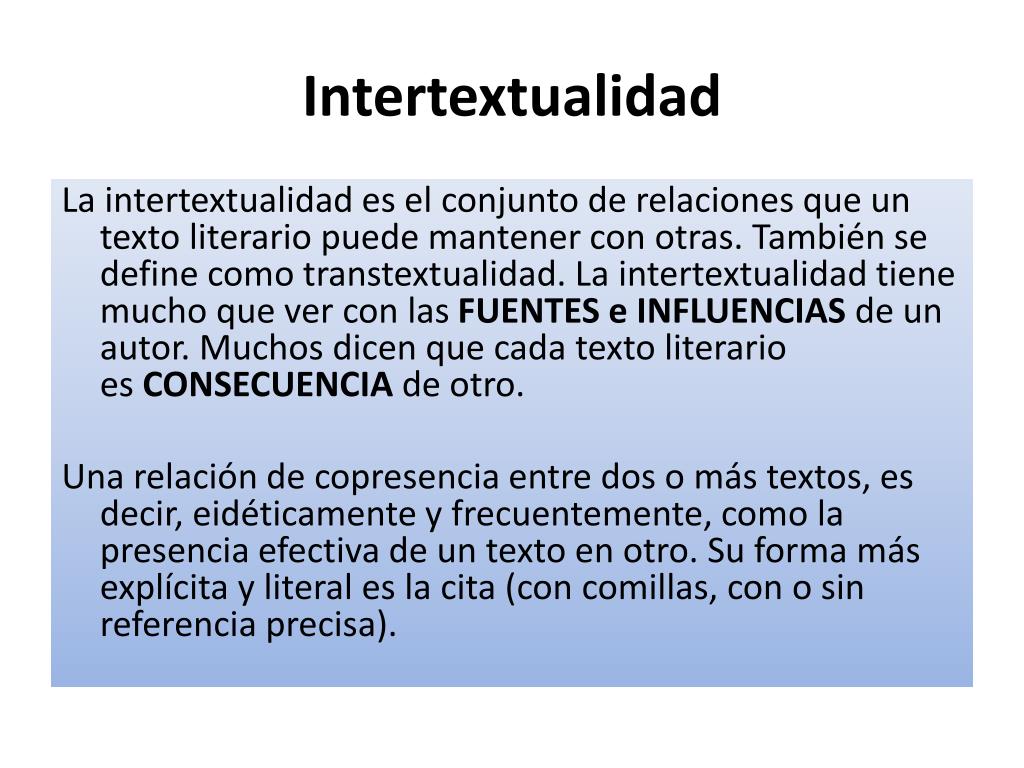 PPT - Dimensiones e intertextualidad en la literatura PowerPoint ...