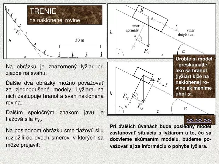 PPT - TRENIE na naklonenej rovine PowerPoint Presentation, free ...