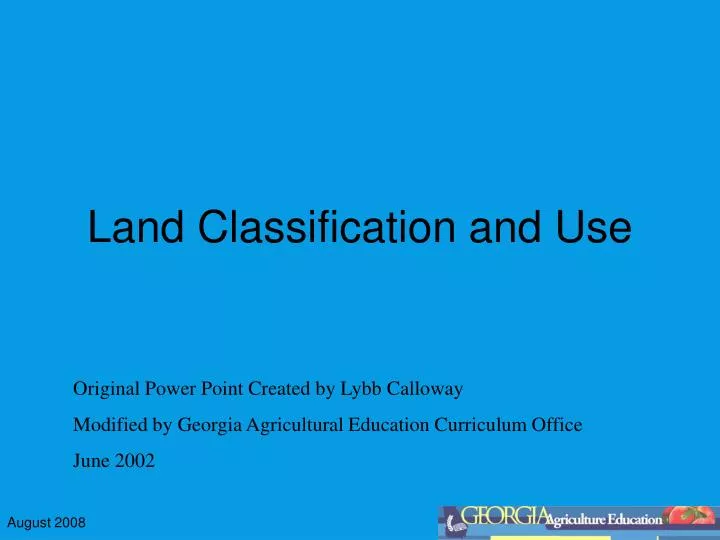 PPT - Land Classification and Use PowerPoint Presentation, free ...
