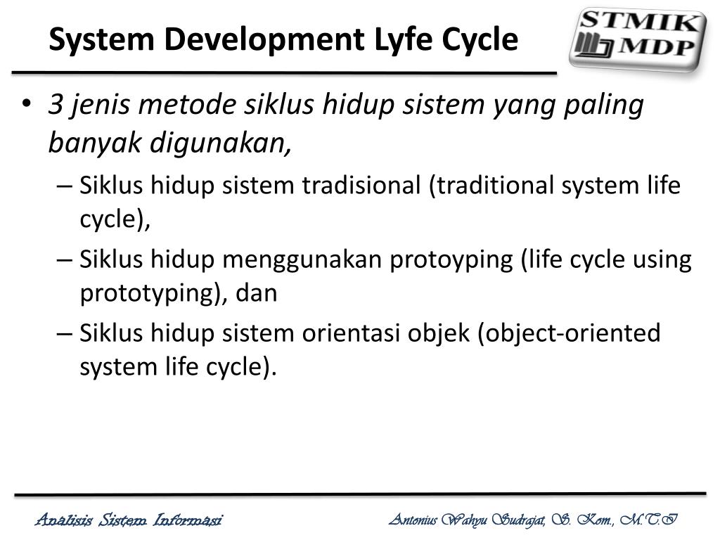 Ppt Siklus Hidup Pengembangan Sistem System Development Life Cycle