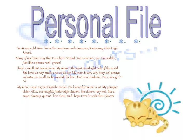 PPT - I'm 16 years old. Now I'm in the twenty-second classroom ...