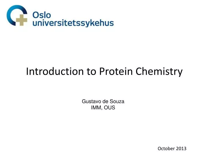 PPT - Introduction to Protein Chemistry PowerPoint Presentation, free ...