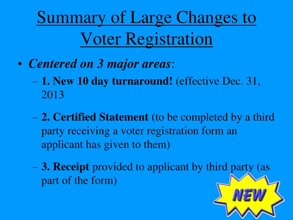 PPT - Key Changes to Indiana Voter Registration Forms Effective January ...