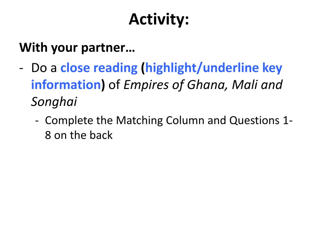 PPT - Aim : How did the African states of Ghana, Mali, and Songhai ...