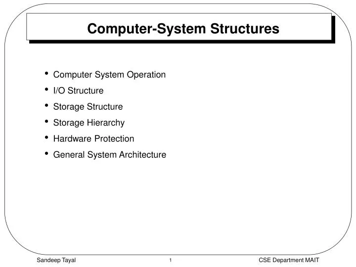 PPT - Computer-System Structures PowerPoint Presentation, free download ...