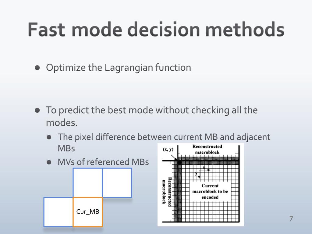 Ppt Fast Mode Decision For H264avc Based On Macroblock Motion Activity Powerpoint