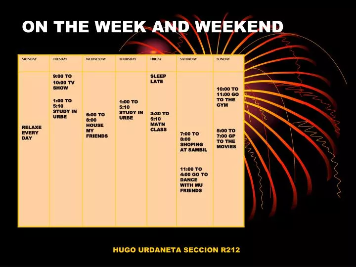 PPT - ON THE WEEK AND WEEKEND PowerPoint Presentation, free download ...