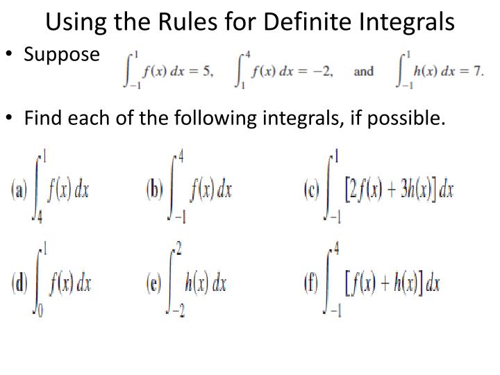 PPT - 5.3 Definite Integrals and Antiderivatives PowerPoint ...