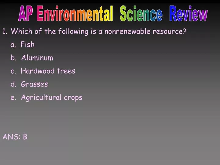 PPT - AP Environmental Science Review PowerPoint Presentation, free ...