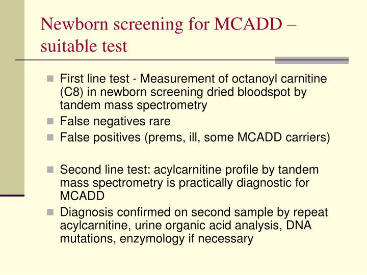 PPT - Newborn screening for MCADD PowerPoint Presentation - ID:4250360