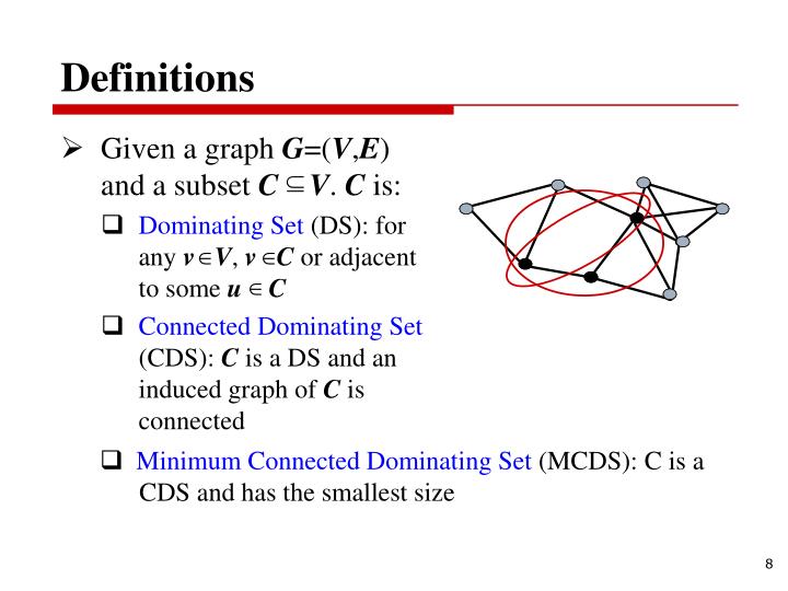 Ppt Connected Dominating Sets In Wireless Networks Powerpoint Presentation Id 4251415
