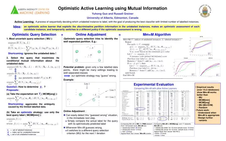 PPT - Optimistic Active Learning using Mutual Information Yuhong Guo ...