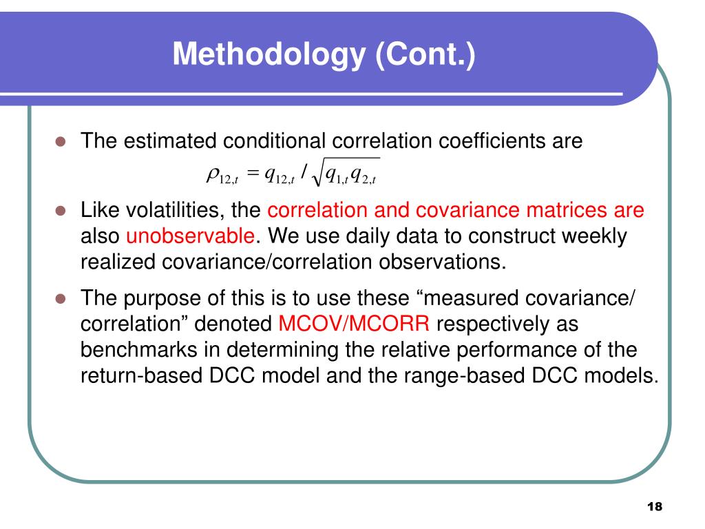 Ppt Forecasting Correlation And Covariance With A Range Based Dynamic Conditional Correlation