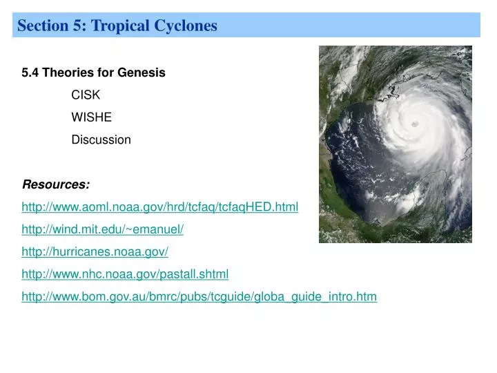 PPT - Section 5: Tropical Cyclones PowerPoint Presentation, free ...