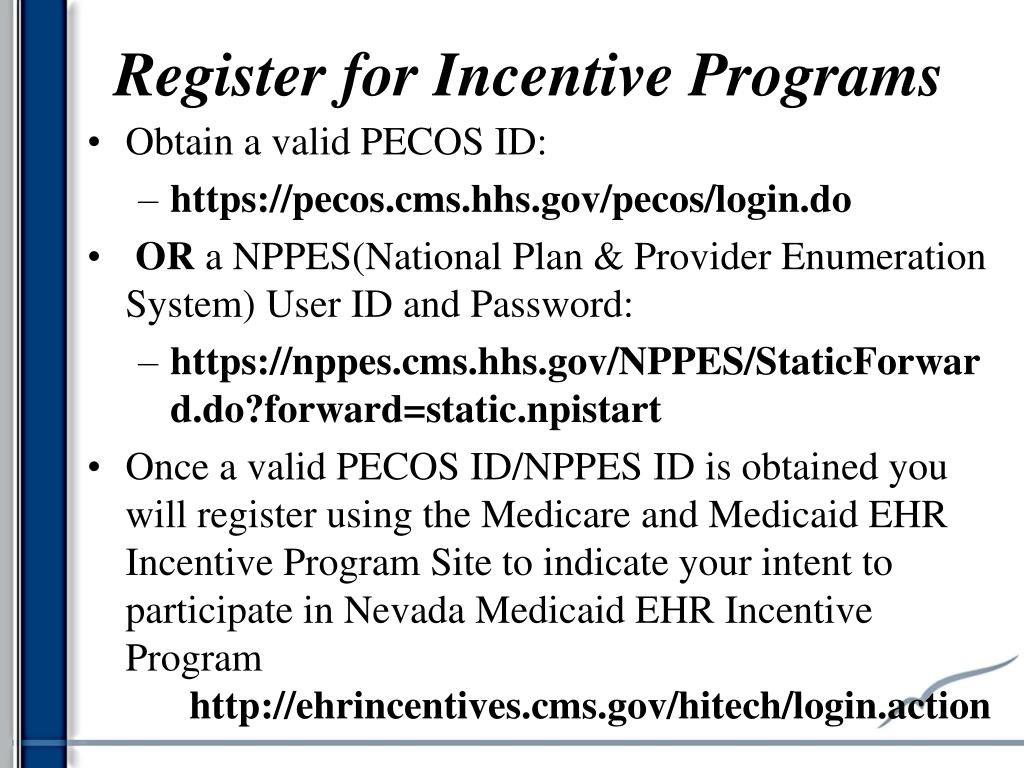 PPT - Nevada Medicaid EHR Incentive Program – Registration ...
