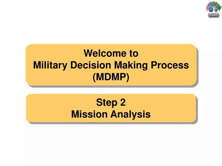 PPT - Welcome to Military Decision Making Process (MDMP) PowerPoint ...