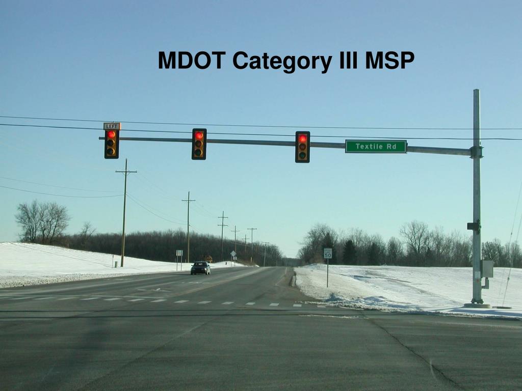 PPT - MDOT Category I MSP shown with old 1994 standard design in ...