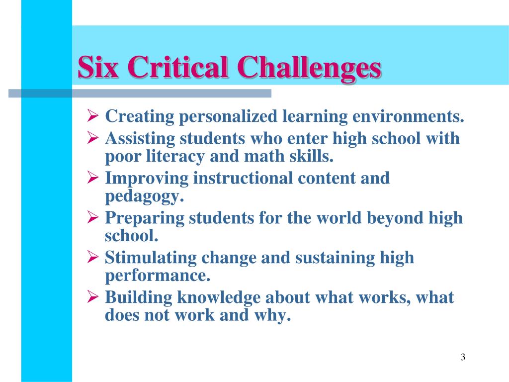 PPT - Meeting Six Critical Challenges of High School Reform: Lessons ...