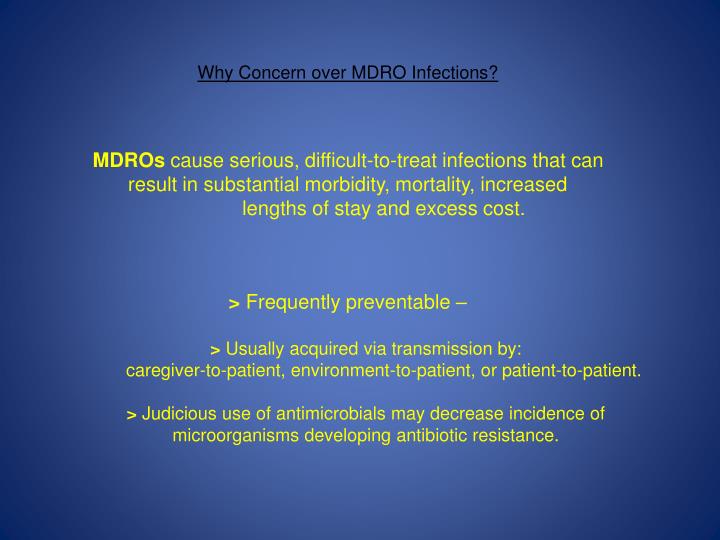 PPT - Preventing Multidrug-Resistant Organisms (MDROs) What the Direct ...