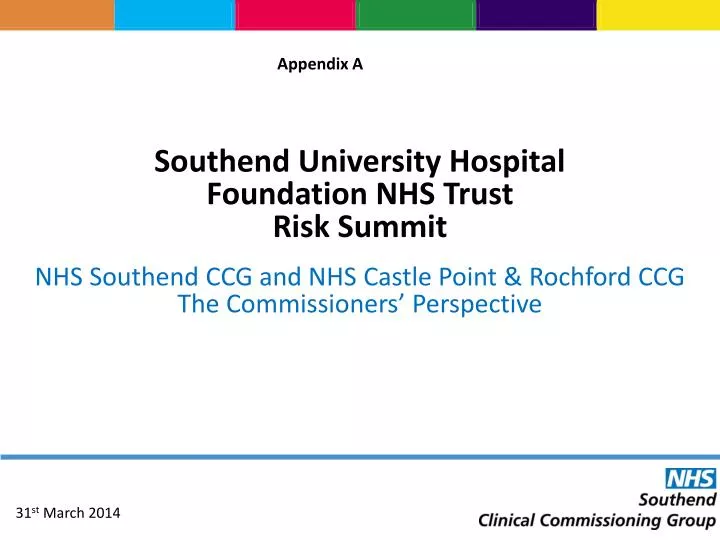 PPT - Southend University Hospital Foundation NHS Trust Risk Summit ...