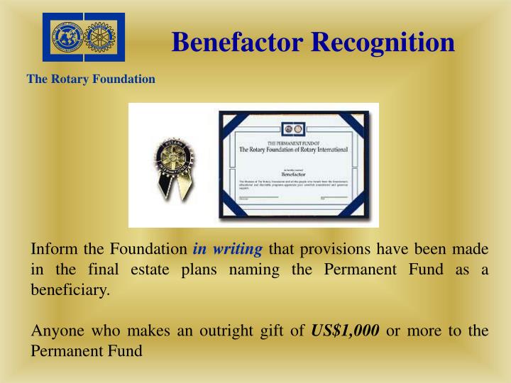 PPT - A Guide to The Rotary Foundation & Donor Recognition PowerPoint ...
