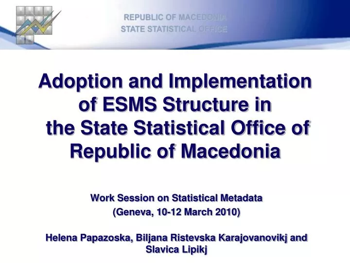 PPT - Work Session on Statistical Metadata (Geneva, 10-12 March 2010 ...
