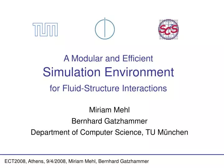 PPT - A Modular and Efficient Simulation Environment for Fluid ...