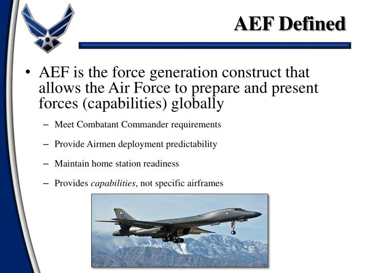 PPT - Air & Space Expeditionary Force (AEF) PowerPoint Presentation ...
