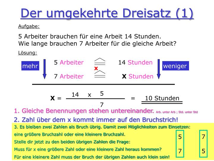 PPT - Der einfache Dreisatz (1) PowerPoint Presentation - ID:4262679