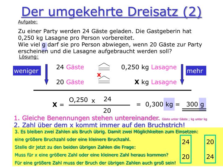 PPT - Der einfache Dreisatz (1) PowerPoint Presentation - ID:4262679