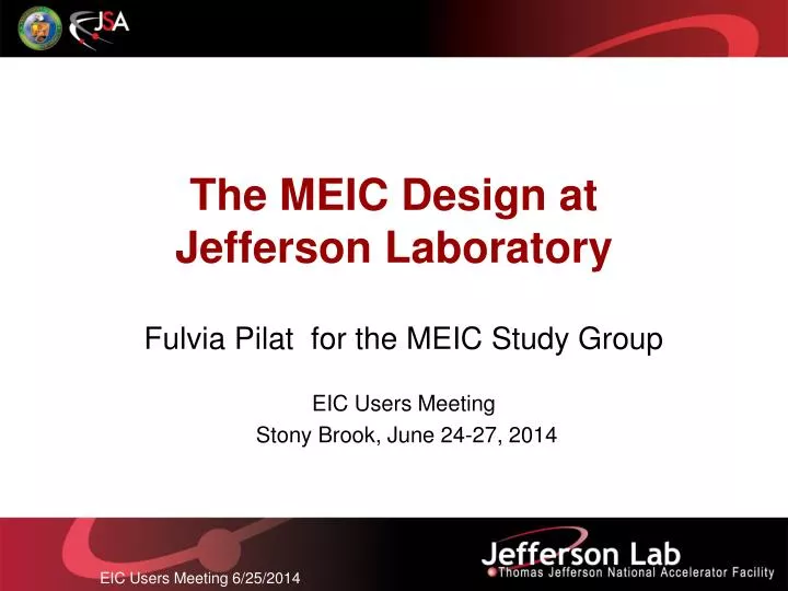 PPT - The MEIC Design at Jefferson Laboratory PowerPoint Presentation ...