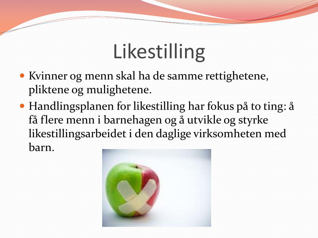 PPT - Kjønn og likestilling- menn i barnehagen PowerPoint Presentation ...